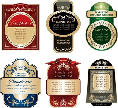 Beautiful label design 03 vector Free vector in Encapsulated PostScript ...
