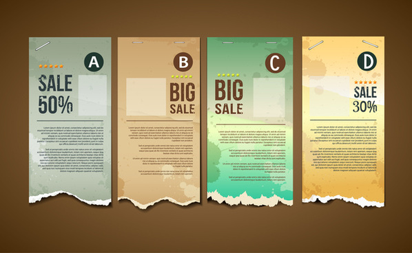 Banner with papers design vector Free vector in Encapsulated PostScript ...