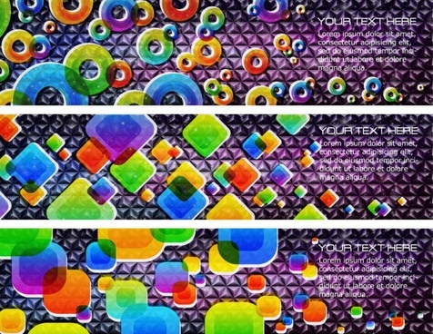 Color banners Free vector in Adobe Illustrator ai ( .ai ) vector ...