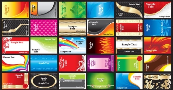 Colorful card templates Free vector in Encapsulated PostScript eps ...