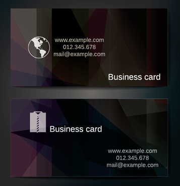 Business card with abstract squares white background illustration Free ...