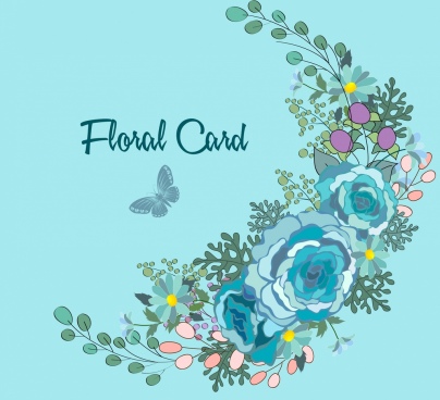 Wedding card cover template floral background style Free vector in ...