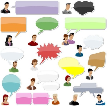 Cartoon characters and dialog 03 vector Free vector in Encapsulated ...