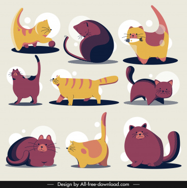 Cat Icons clip art Free vector in Open office drawing svg ( .svg ...