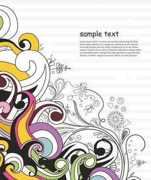 Classic handpainted pattern background 03 vector Free vector in Encapsulated PostScript eps ...
