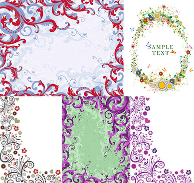 Floral border vector Free vector in Encapsulated PostScript eps ( .eps ...
