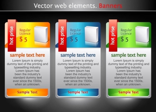 Color banners Free vector in Adobe Illustrator ai ( .ai ) vector ...