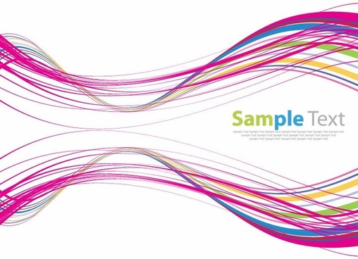 Colorful curves abstract background vector illustration Free vector in ...