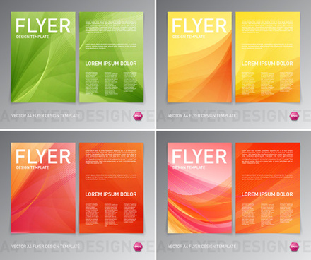 Bright color flyer template free vector download (40,532 Free vector ...