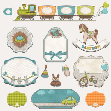 Cute stickers and labels vector Free vector in Adobe Illustrator ai ...