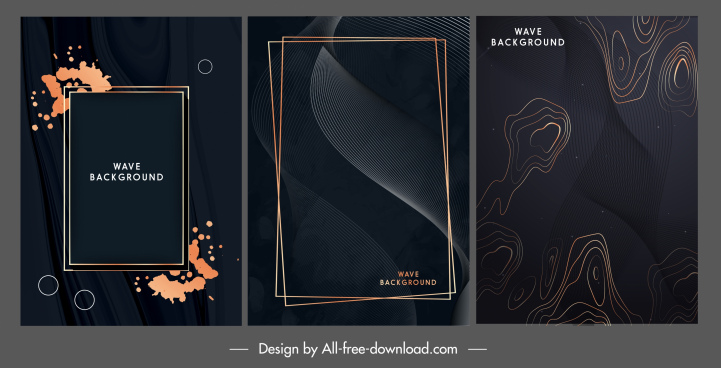 Decorative background template elegant luxury dark black Free vector in ...