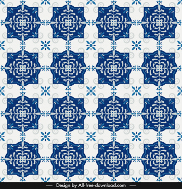 Decorative pattern classical symmetric repeating floral sketch Free ...