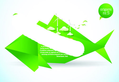 Different origami art design vector Free vector in Encapsulated ...