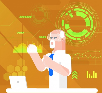 Hightech digital background pattern vector Free vector in Encapsulated ...