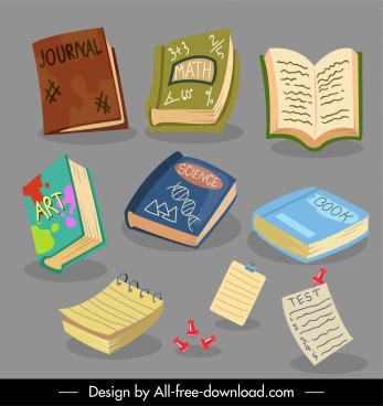 Elements of books design vector Free vector in Encapsulated PostScript ...