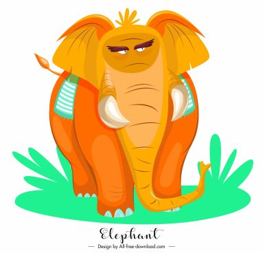 Elephant Vector Cartoon Free vector in Encapsulated PostScript eps ...