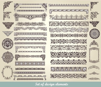 European gorgeous classic lace pattern vector 3 Free vector in ...