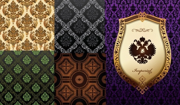 European gorgeous classic pattern background 04 vector Free vector in Encapsulated PostScript ...