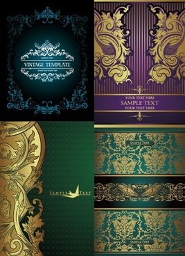 European gorgeous classic lace pattern vector 3 Free vector in ...