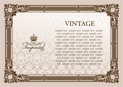 European style decorative pattern background vector Free vector in ...