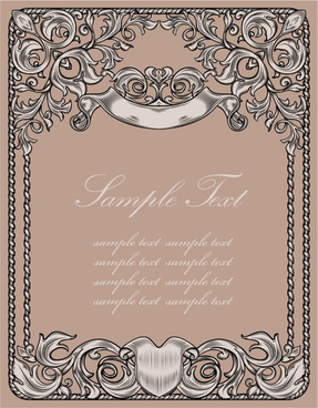 European style decorative pattern background vector Free vector in ...