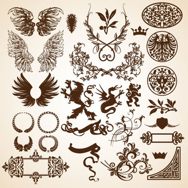European style decorative pattern background vector Free vector in ...