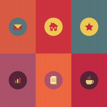 Simple flat icons set Free vector in Adobe Illustrator ai ( .ai ...