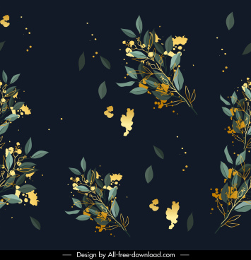 Floral background modern contrast blurred design Free vector in Adobe ...