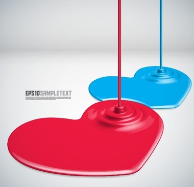 Flowing paint elements vector backgrounds set Free vector in ...