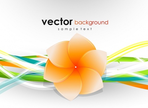 Decorative flowers background modern colorful petals sketch Free vector ...