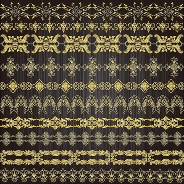 Gorgeous gold lace border vector 11 Free vector in Adobe Illustrator ai ...