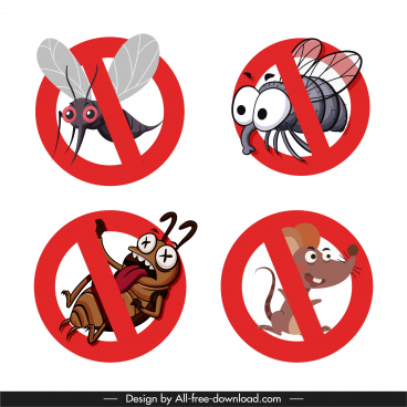 Cockroach kill sign funny cartoon sketch Free vector in Adobe ...
