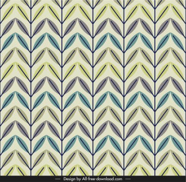 Decorative pattern flat repeating flowers violet decor Free vector in ...