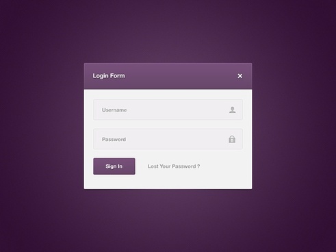Circle Login Form PSD Free psd in Photoshop psd ( .psd ) file format format for free download 1.50MB
