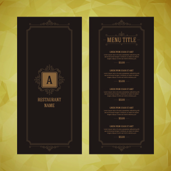 Restaurant menu background vector set Free vector in Encapsulated ...