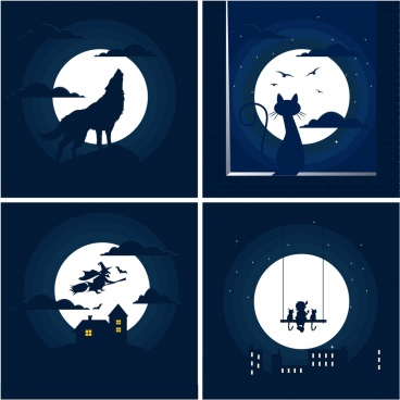 Blue moon Free vector in Encapsulated PostScript eps ( .eps ) vector ...
