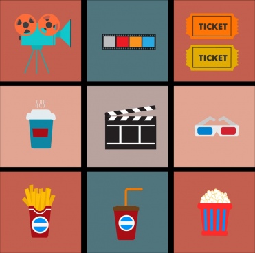 Movie props vector Free vector in Adobe Illustrator ai ( .ai ) vector ...
