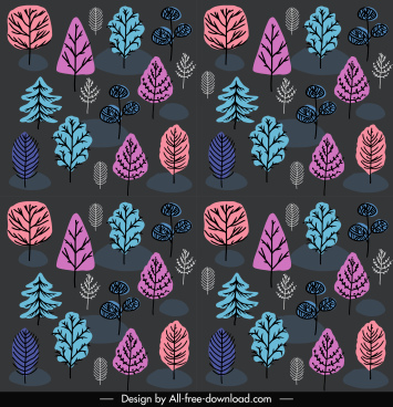 Nature fabric pattern bird botany sketch handdrawn design Free vector ...