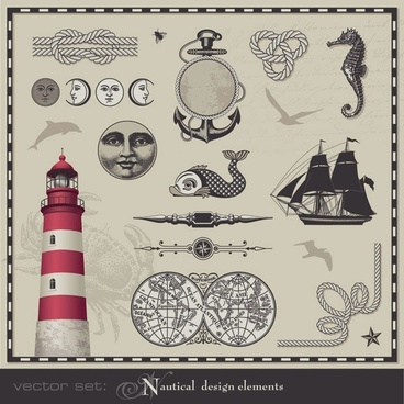 Nautical theme graphics vector Free vector in Encapsulated PostScript ...