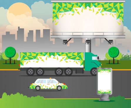 Outdoor advertising panel curves checkered background design Free ...