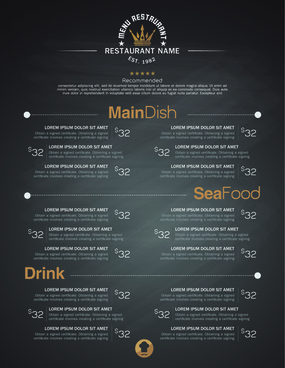 Restaurant menu price list template free vector download (28,316 Free ...