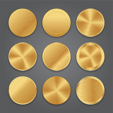 Gold Button 004 Free vector in Open office drawing svg ( .svg ) vector ...