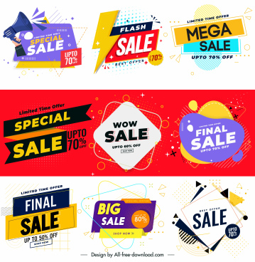 Sale sign elements red grunge texts sketch Free vector in Adobe ...