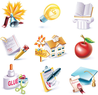 Cartoon school theme graphics vector 3 Free vector in Encapsulated ...