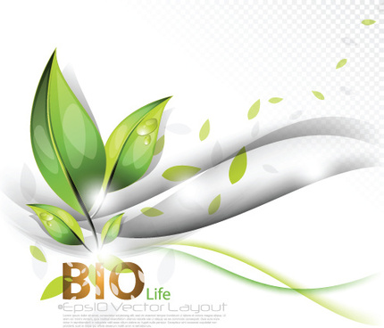 Set of bio life vector backgrounds Free vector in Encapsulated ...