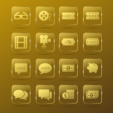 Gold Button 004 Free vector in Open office drawing svg ( .svg ) vector ...