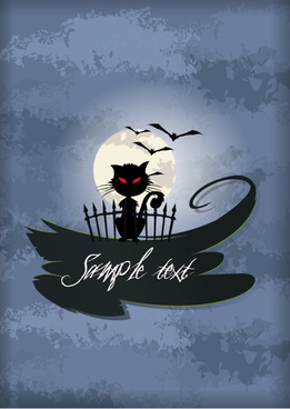 Set of halloween vintage background vector Free vector in Encapsulated ...