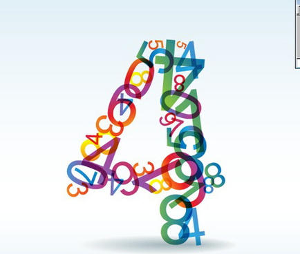 Set of rainbow numbers elements vector Free vector in Encapsulated ...