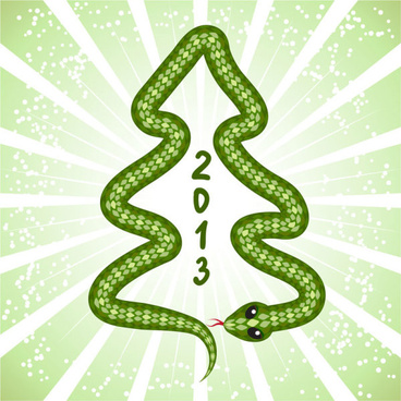 Shiny green13 snake year design elements Free vector in Adobe ...