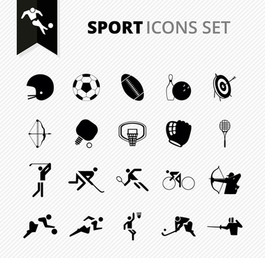 Sports icons Free vector in Adobe Illustrator ai ( .AI ), Encapsulated ...